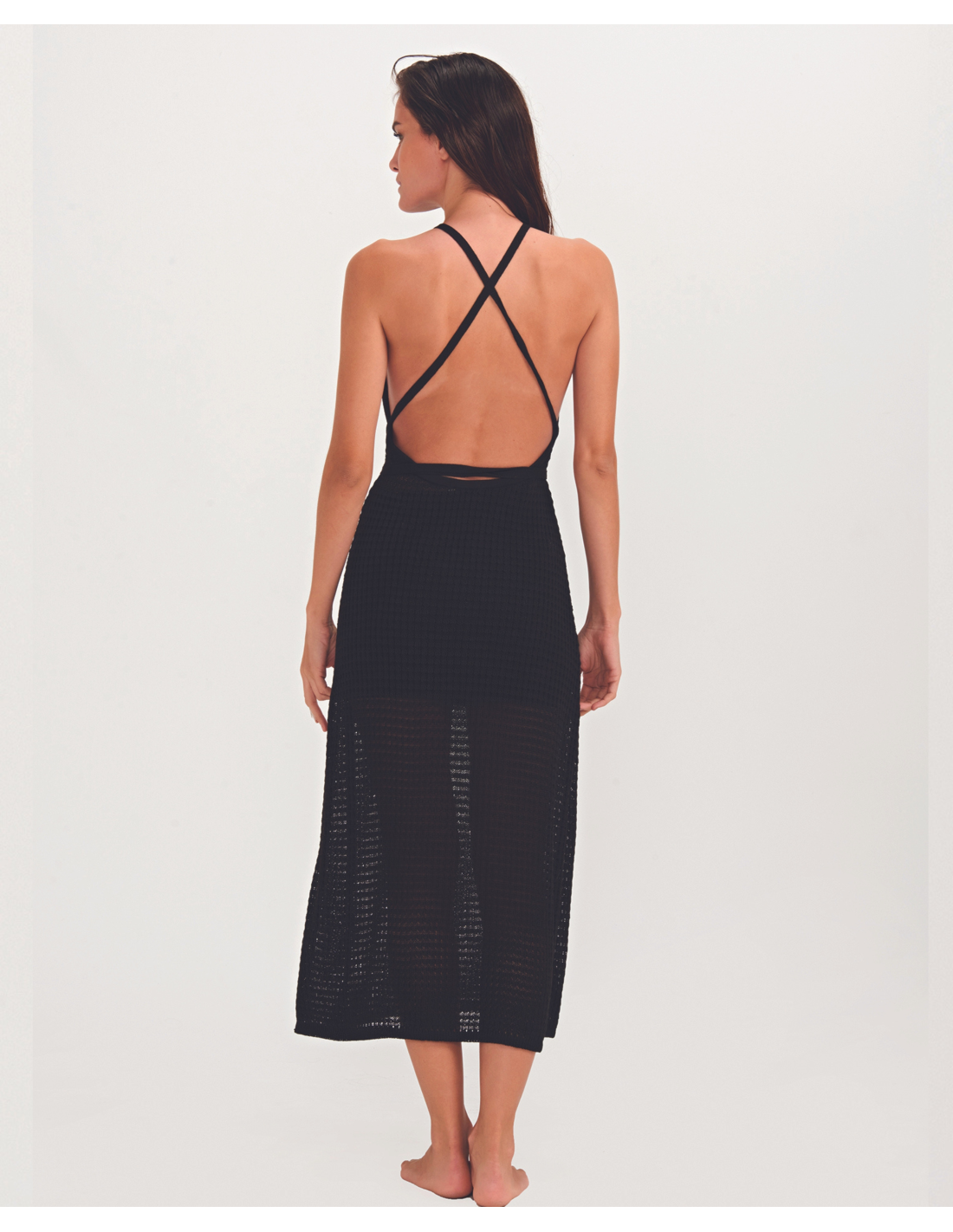 Maxi Dresses Nicole Tricot Preto - Brand Triya