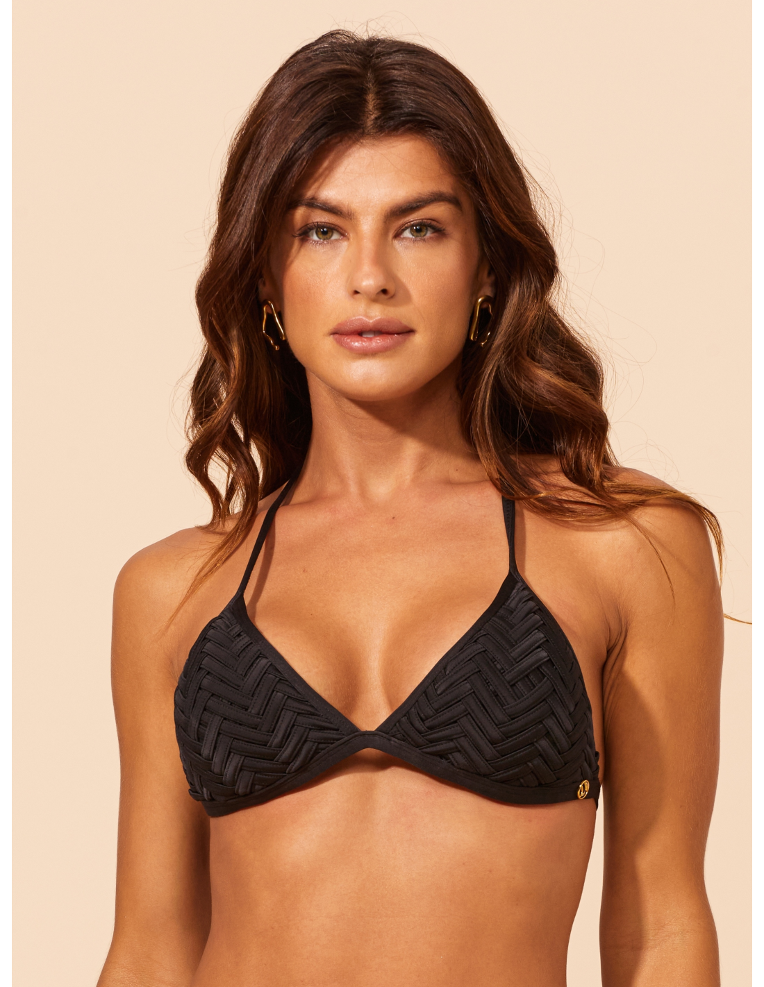 Bikini Tops Top Black Triangulo-Macrame - Brand Lua Morena