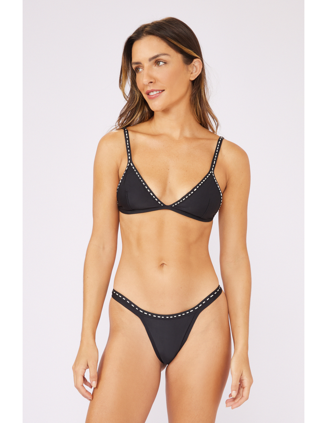 Bikini Tops Top Preto Dance-Pesponto - Brand Blueman