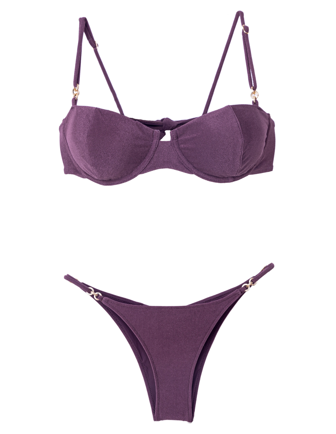 Two Piece Swimwear Bikini Slider Set Marsala - Brand Despi