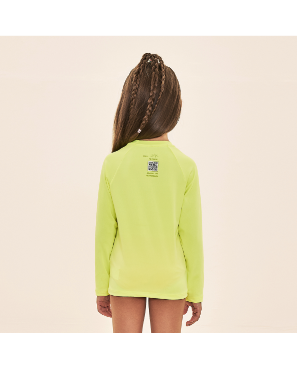 Rash Guard Acqua Qr Code Amarelo Fluor Upf50+ - Marca UV Line